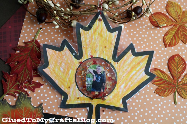 Fall Photo Frame Ornaments For Kids