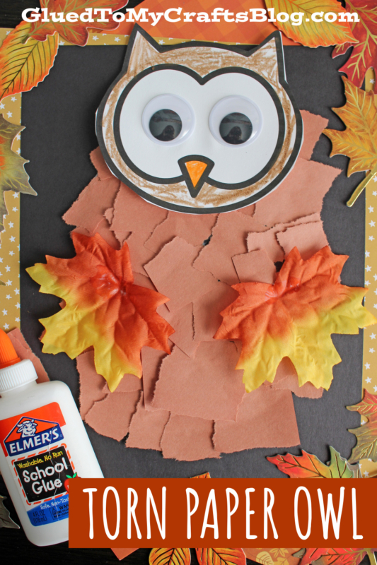 Torn Paper Owl Craft Idea For Fall
