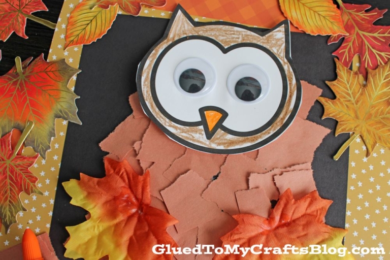 Torn Paper Owl Craft Idea For Fall
