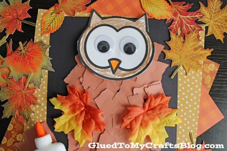 Torn Paper Owl Craft Idea For Fall