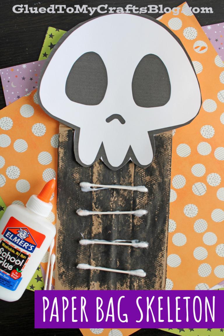 Paper Bag Skeleton Craft Idea