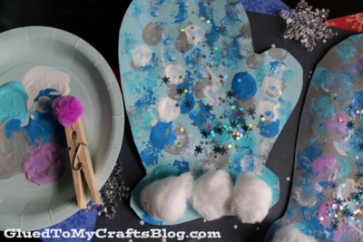 Pom Pom Stamped Mitten Craft