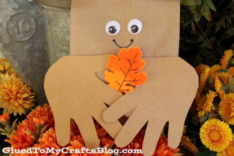 Stuffed Paper Bag Acorn Craft Idea For Fall