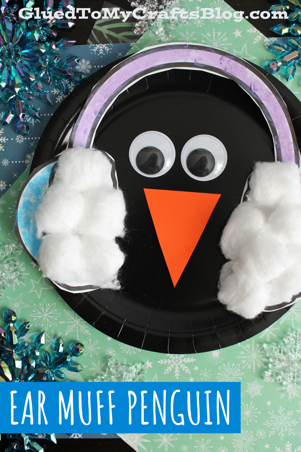 Paper Plate Ear Muff Penguin Craft Idea - Glued To My Crafts