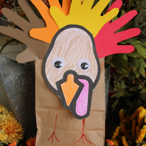 Stuffed Paper Bag Turkey Craft Idea For Kids
