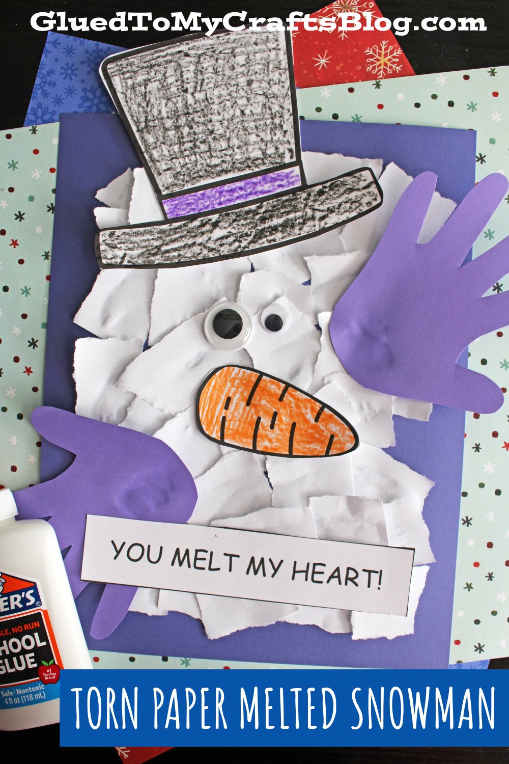 Melted Snowman Paper Craft Easy Melted Snowman Craft For Kids