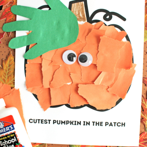 Torn Paper Pumpkin Craft Idea For Fall