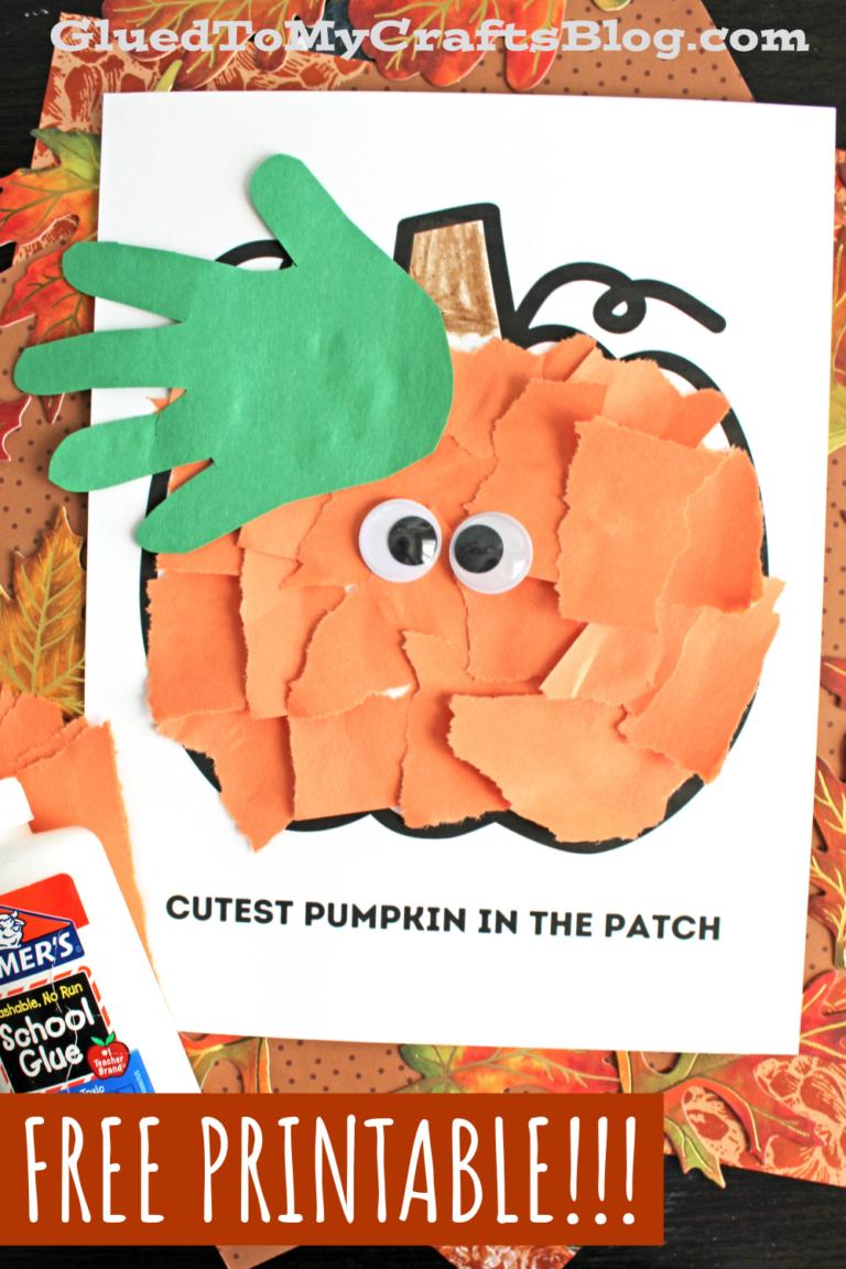Torn Paper Pumpkin Craft Idea For Fall