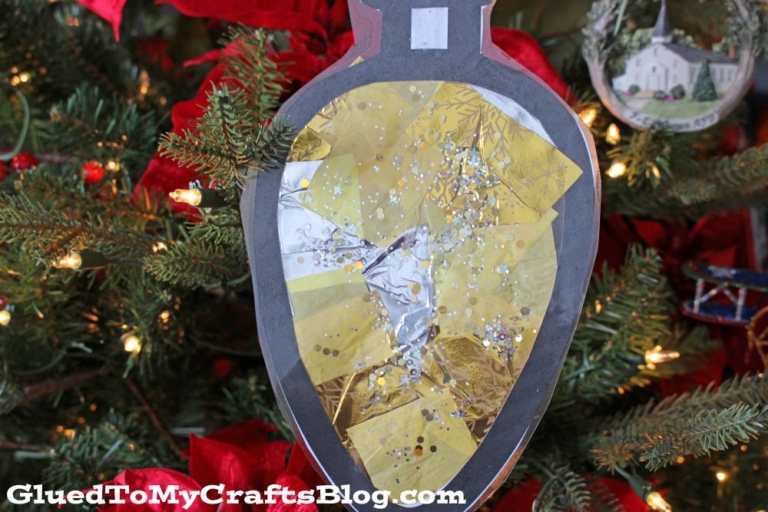 Christmas Light Suncatcher Craft Idea For Kids - Glued To My Crafts
