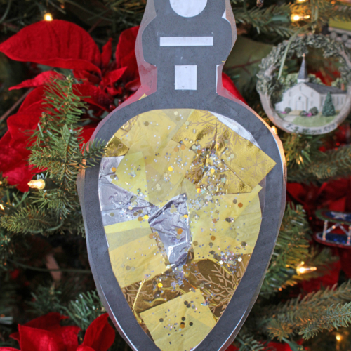 Christmas Light Suncatcher Craft Idea For Kids