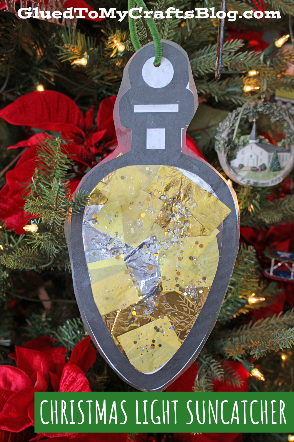 Christmas Light Suncatcher Craft Idea For Kids