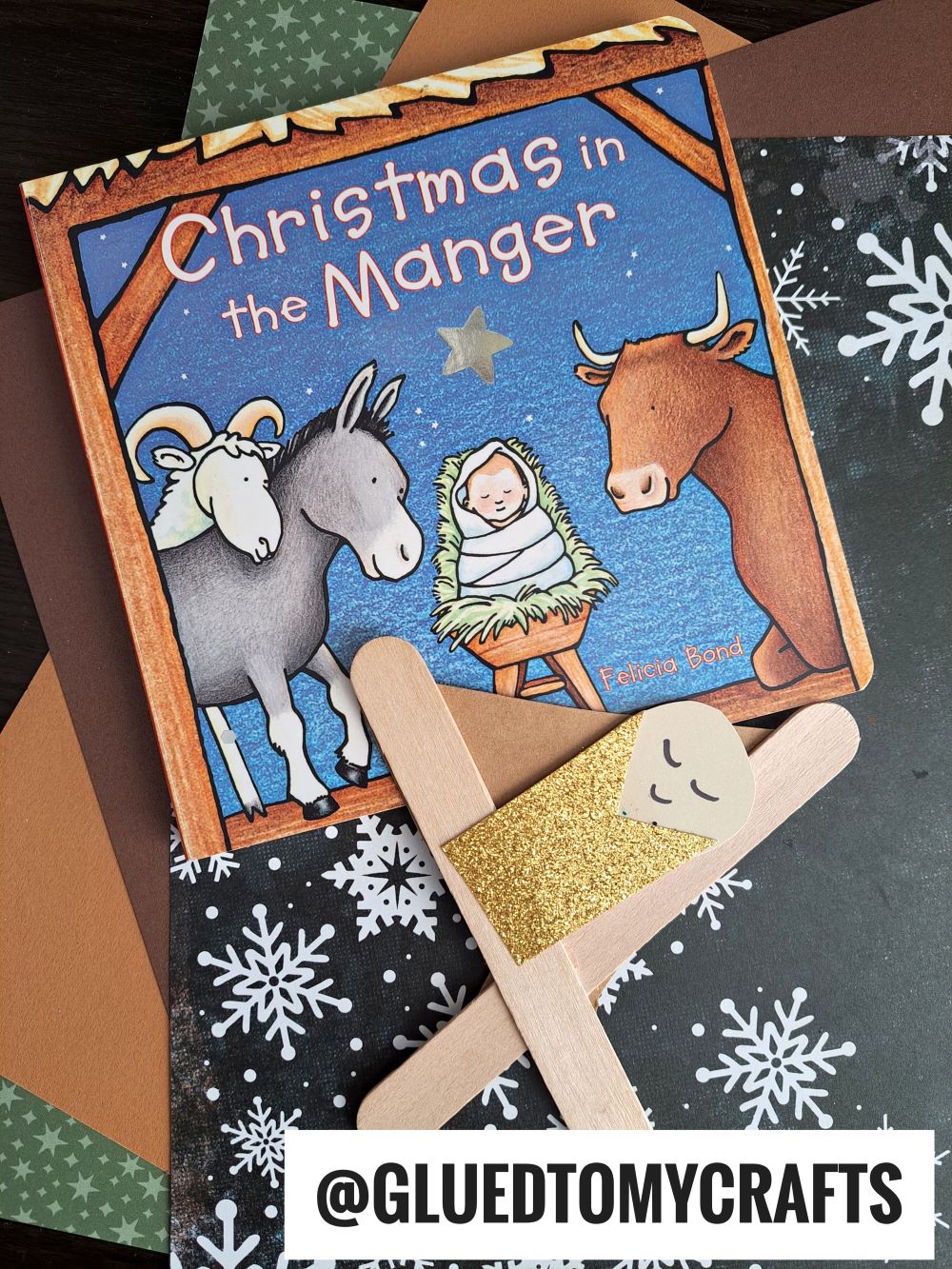 Popsicle Stick Baby Jesus In A Manger Craft Idea