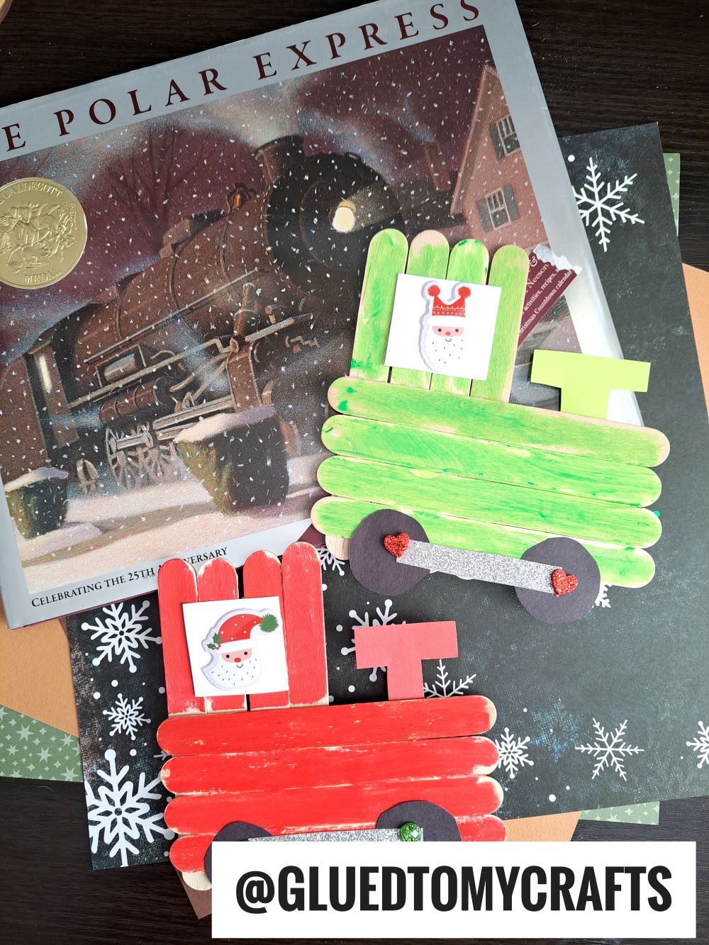 Popsicle Stick Christmas Train Craft Idea