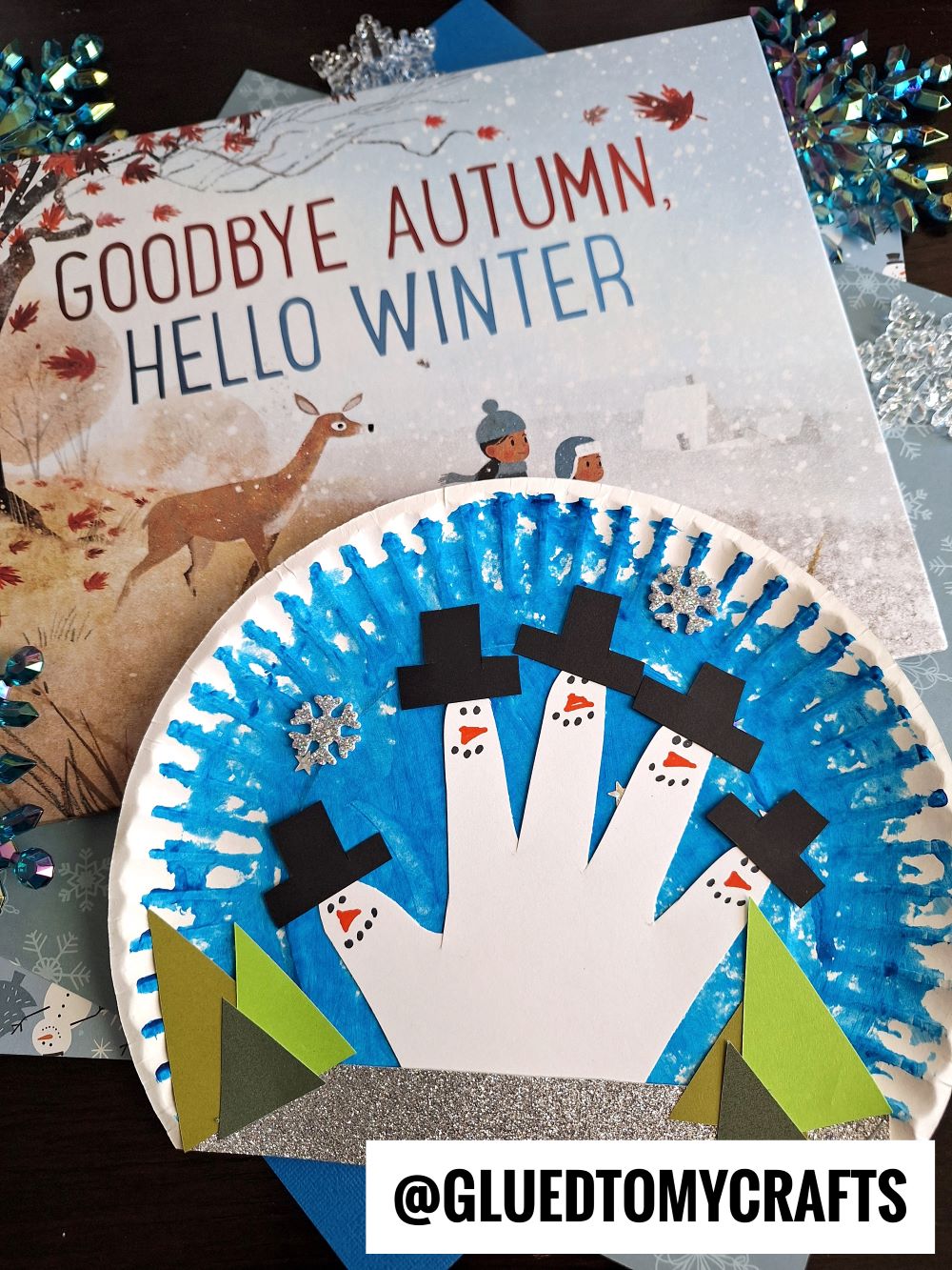 Paper Plate Winter Wonderland Scene Craft Idea