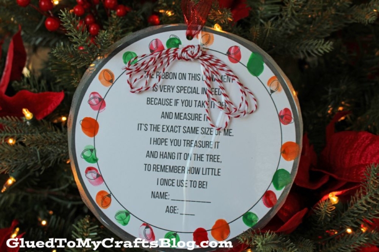 Fingerprint Christmas Lights & String Height Ornament