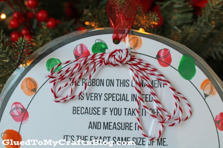 Fingerprint Christmas Lights & String Height Ornament