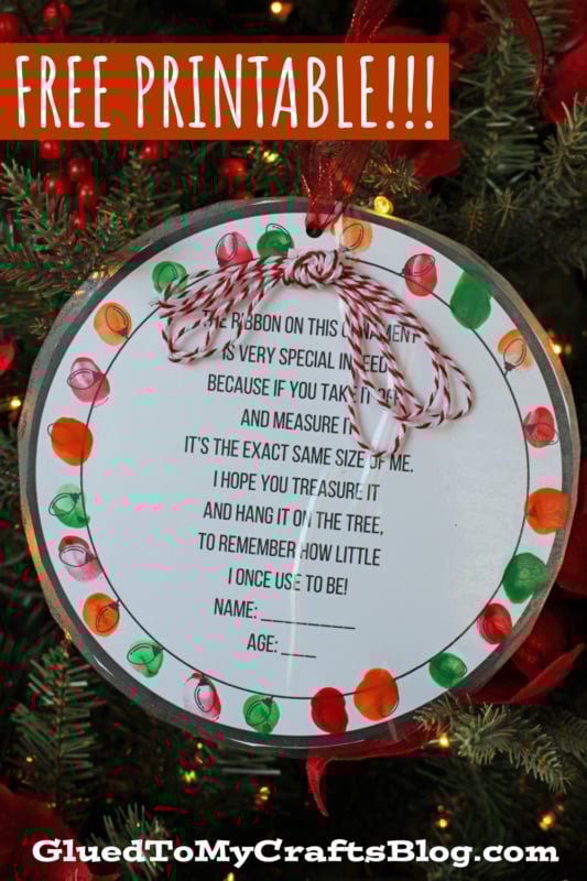 Fingerprint Christmas Lights & String Height Ornament