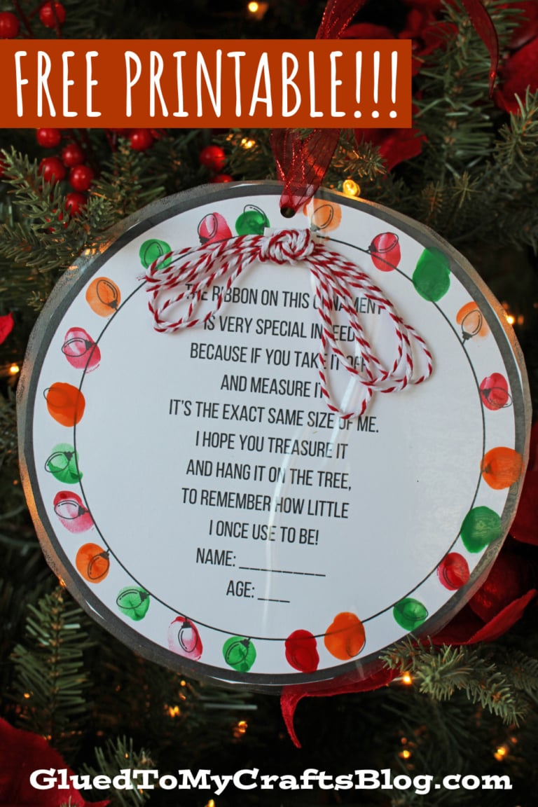 Fingerprint Christmas Lights & String Height Ornament