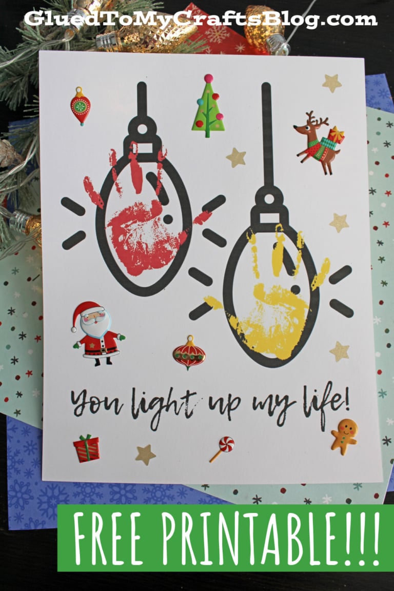 Handprint You Light Up My Life Christmas Keepsake - Glued To My Crafts