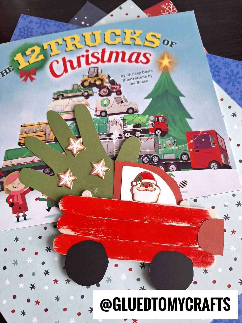 Popsicle Stick Christmas Truck Craft Idea For Kids
