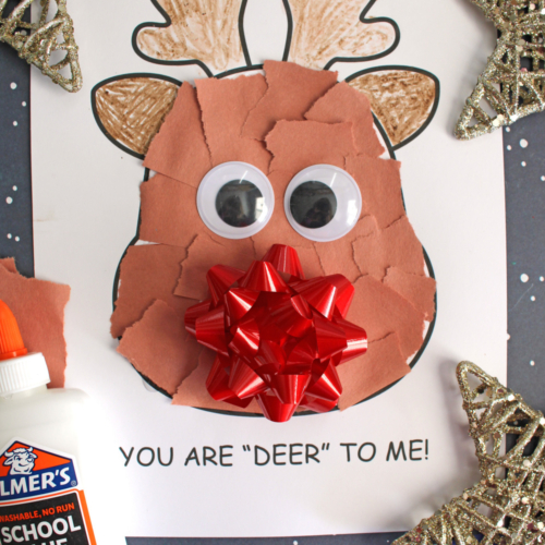 Torn Paper Reindeer Craft Idea For Kids