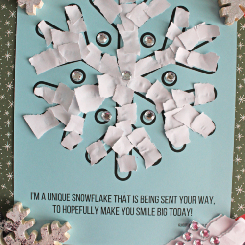 Torn Paper Snowflake Craft Idea For Winter