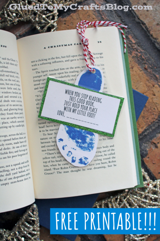 Footprint Keepsake Bookmark w/Poem Printable