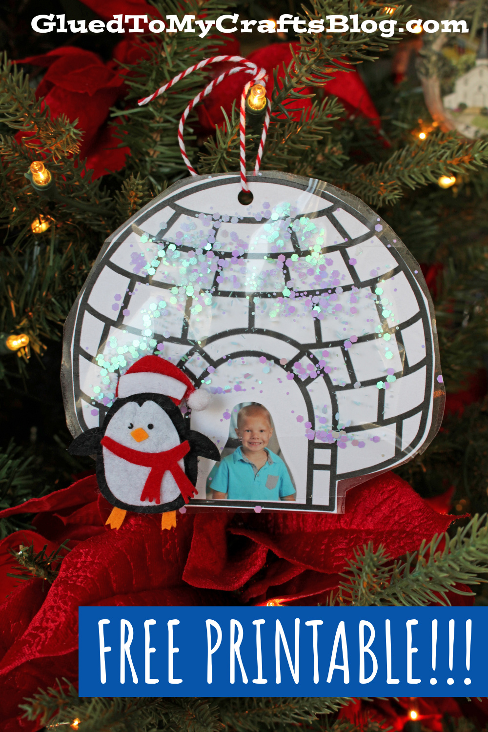 Igloo Photo Ornament Craft Idea For Winter