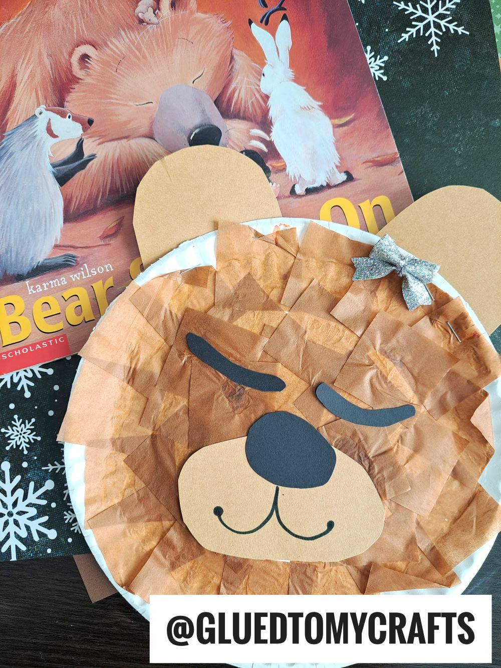 Paper Plate Sleeping Bear Craft