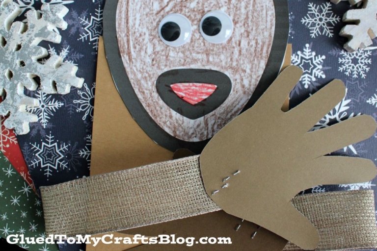 Handprint Reindeer Hug Keepsake Craft Idea