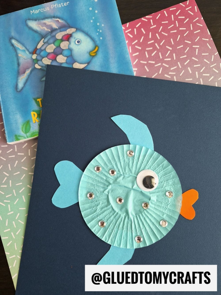 Cupcake Liner Rainbow Fish Craft Idea