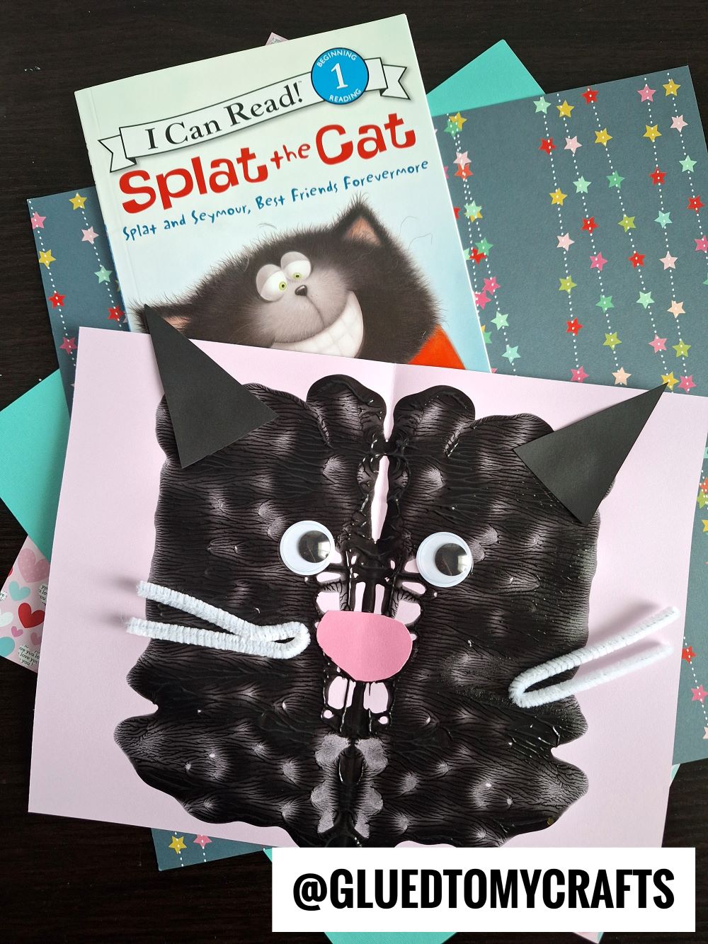 Paint Splat Cat Craft Idea For Kids