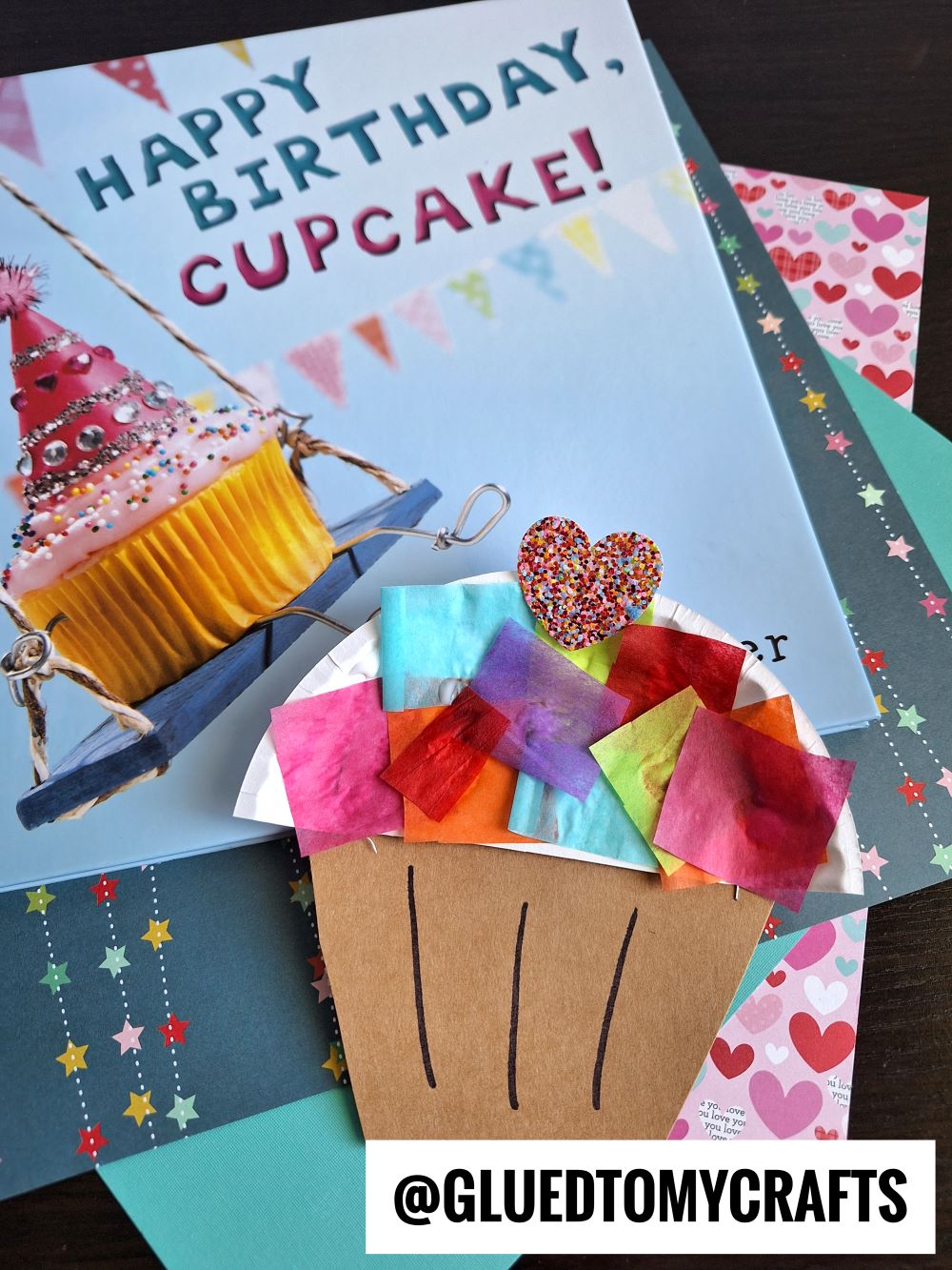 Tissue Paper & Paper Plate Cupcake Craft