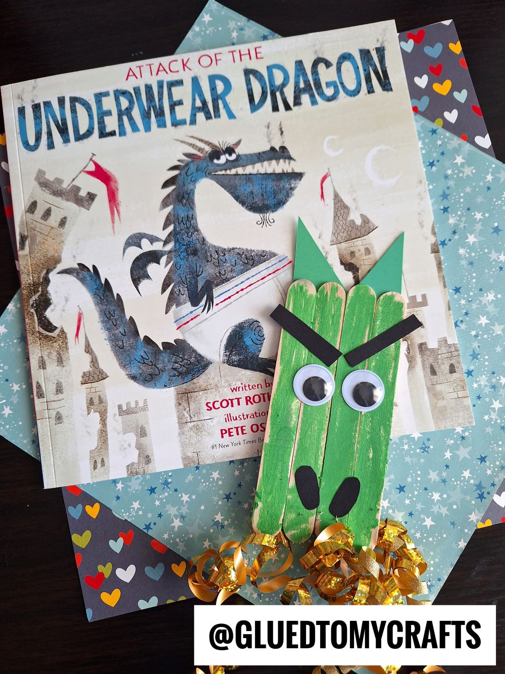 Popsicle Stick Firing Breathing Dragon Craft Idea