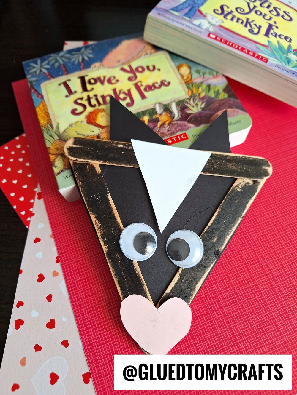 Popsicle Stick Skunk Craft Idea For Kids
