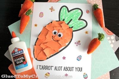 Torn Paper Carrot Craft Idea For Spring