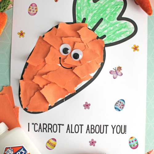 Torn Paper Carrot Craft Idea – I Carrot A Lot About You! - Glued To My ...