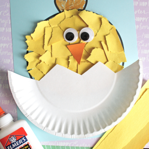 Torn Paper Easter Chick Craft Idea For Spring
