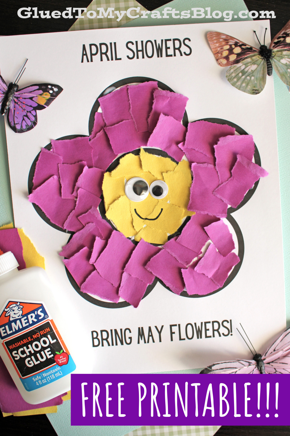 Torn Paper Flower Craft Idea for Kids – Celebrate Spring