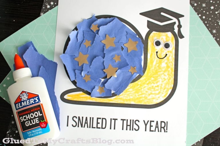 Torn Paper Snail Craft - Celebrate the End of the School Year - Glued ...