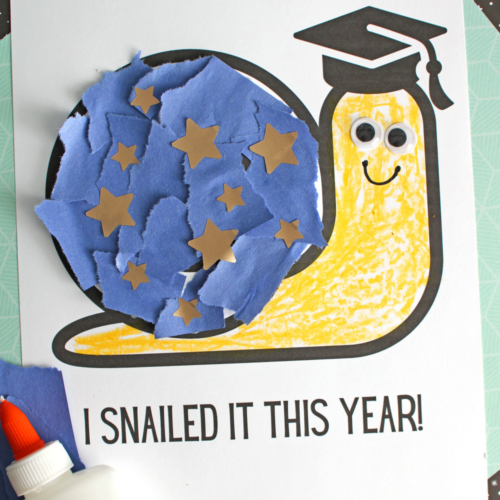 Torn Paper Snail Craft - Celebrate the End of the School Year
