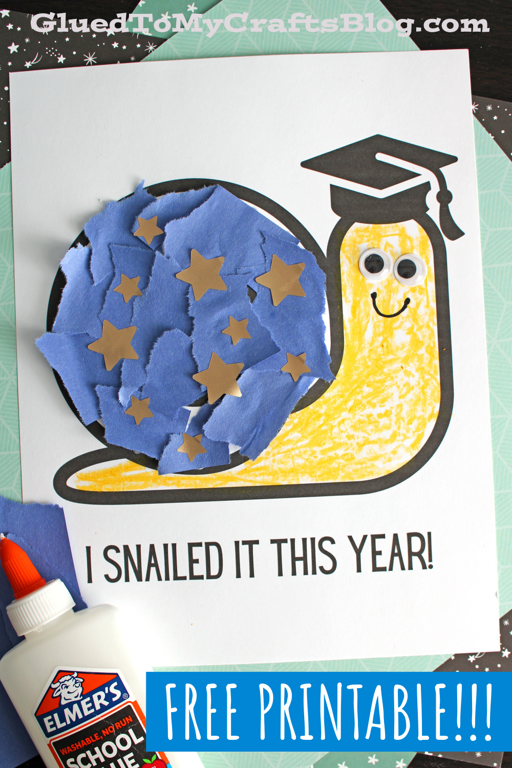 Torn Paper Snail Craft - Celebrate the End of the School Year - Glued ...
