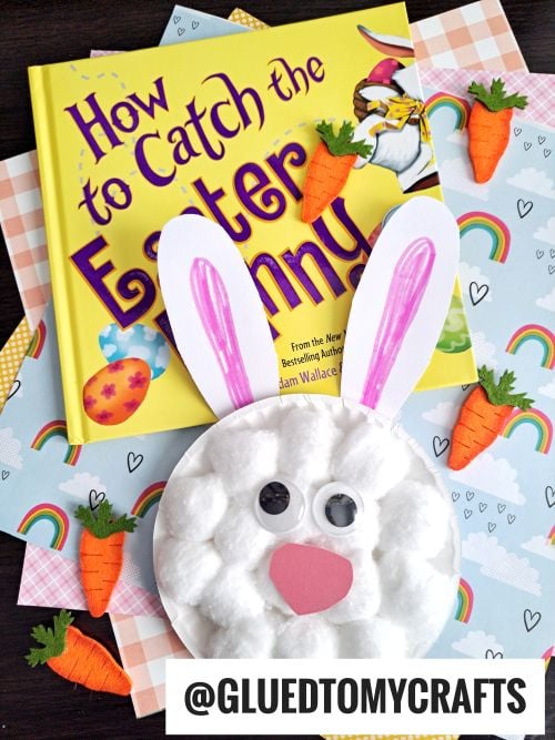 Paper Plate And Cotton Ball Bunny Craft Idea