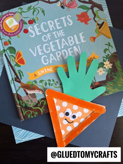 Popsicle Stick Handprint Carrot Craft Idea