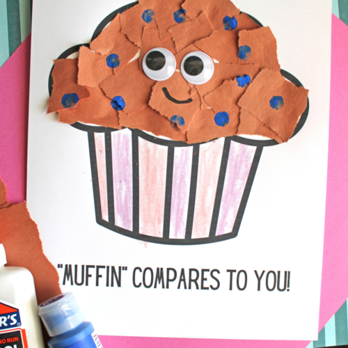 Torn Paper Muffin Craft Idea for Mother’s Day