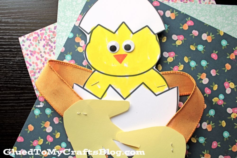 Handprint Easter Chick Hug Craft for Kids