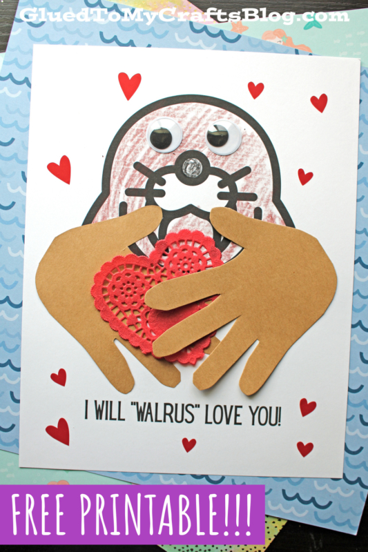 Handprint Walrus Keepsake Craft for Kids