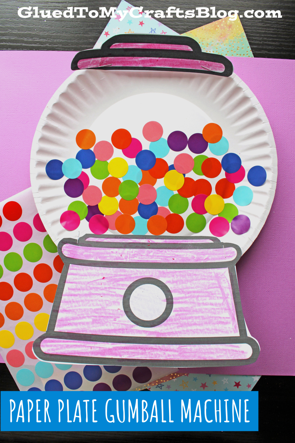Paper Plate Gumball Machine Craft