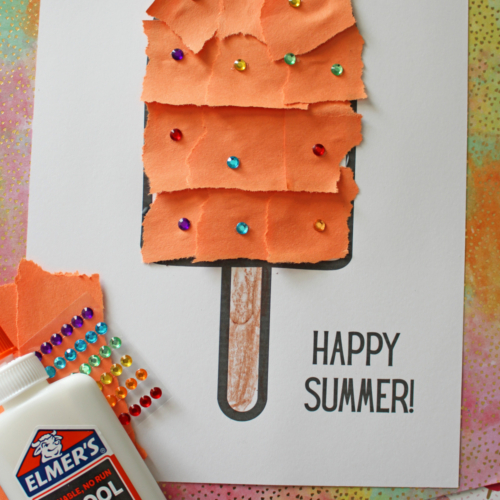 Torn Paper Summer Popsicle Craft Idea For Kids