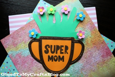Handprint Mother’s Day Trophy Craft for Kids